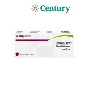 Jual NORELUT 5 MG 1 STRIP ISI 10 TABLET / NORETHISTERONE / HORMON ...