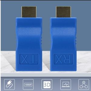 Jual hdmi extender 30 meter via utp / sambungan hdmi via lan rj45 utp ...