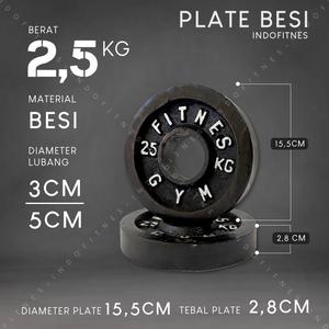 Jual [25KG] Plate Besi 25kg - Plate Barbel Besi - Piringan besi 25 kg ...
