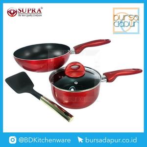 Jual Supra Rosemary Non Stick Cookware Lavender Set Panci Anti Lengket ...
