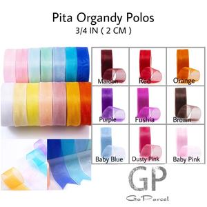 Jual (Rol-20 Yard) PITA ORGANDI POLOS 3/4 IN ( 2CM ) - GIFT RIBBON ...