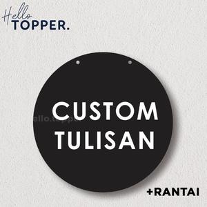 Jual Custom Tulisan Sign Board Acrylic Signage UV Print Bulat - Dasar ...