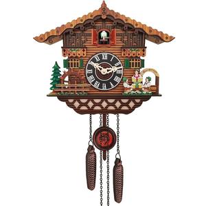 Jual FJ4 Wooden Cuckoo Bird Clock Simple Cuckoo Clock Alarm Clock Cr ...