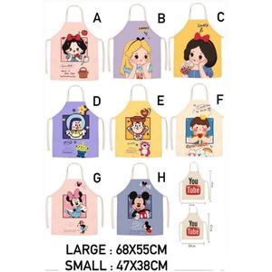 Jual APRON CUTE - CELEMEK ANAK DAN DEWASA MOTIF DISNEY, BISA COUPLE AN ...