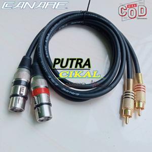 Jual kabel audio dari mixer ke power jack xlr female to rca 1 / 2 / 3 ...