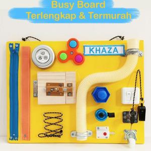Jual Busy Board Mainan Edukasi Montessori Sensory Motorik Anak Bayi 1 2 ...