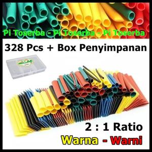 Jual Heat Shrink Selongsong Bakar Isolasi Selang Heatshrink Isi 328 pcs ...