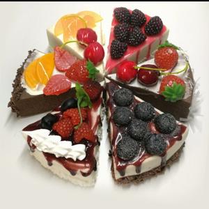 Jual 6pc Set Fruit Cake Potong Kue imitasi dekorasi pajangan makanan ...