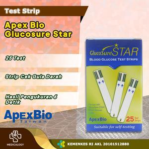 Jual Apex Bio Glucosure STAR Strip Alat Cek Gula Darah Strip 25T - Kab ...