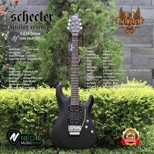 Jual SCHECTER C6 FR DELUXE SATIN BLACK SBK 6 STRING ELECTRIC GUITAR ...