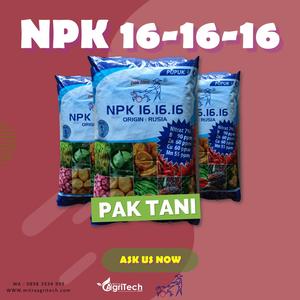 Jual PUPUK NPK 16-16-16 PAK TANI RUSIA KEMASAN PABRIK 1 KG PUPUK ...