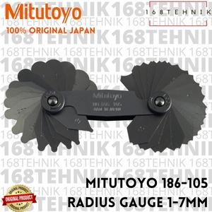 Jual MITUTOYO 186-105 RADIUS GAUGE 1-7mm , 34 Pairs ALAT UKUR RADIUS ...