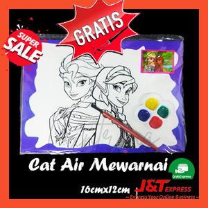 Jual Set Mewarnai Anak(Cat Air, Kuas, Gambar)/ Mewarnai Cat Air - Besar ...
