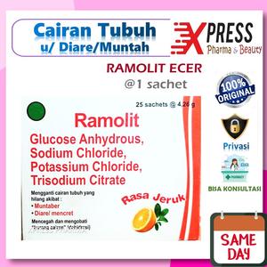 Jual XPRESS Ramolit ECER Cairan Tubuh Elektrolit Diare sachet Zs ...