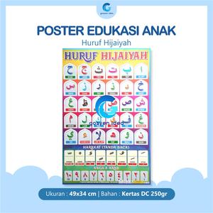 Jual New Poster Pendidikan Anak Muslim Belajar Huruf Hijaiyah - Kota ...