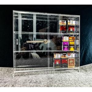Jual Akrilik Display Rak Lemari Rokok Rak Acrylic Rokok + Kunci ...