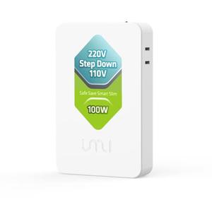 Promo UMI 220V to 110V Step Down Smart Travel Transformer 100Watts ...