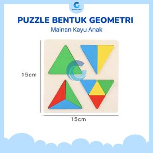 Jual Puzzle Geometri Shapes Board Puzzle Mainan Kayu Edukasi Anak ...