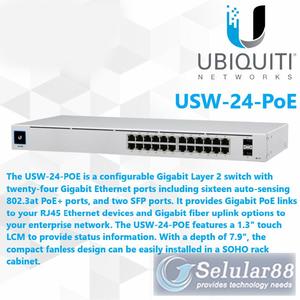 Promo Ubiquiti USW-24-PoE Ubnt UniFi Switch Hub 24Port PoE Gigabit SFP ...