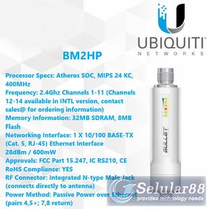 Promo Ubiquiti Bullet M2HP 2.4Ghz High Power 802.11N Outdoor Radio Ubnt ...