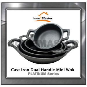 Jual Cast Iron/Besi Cor Panci/Wajan/Wok Mini 2/Dual Handle/Pegangan IP2 ...