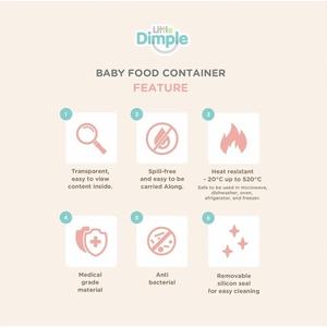 Jual Little Dimple Food Container Baby 130Ml Bulat Tempat Wadah Simpan ...