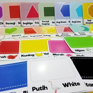 Jual Flashcard Color And Shape / Flash Card / Kartu Pintar Mengenal ...