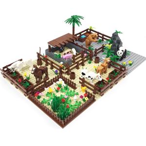 Jual Moc City Farm Pigpen Sheep Horse Panda Cute Animals Set - Kota ...