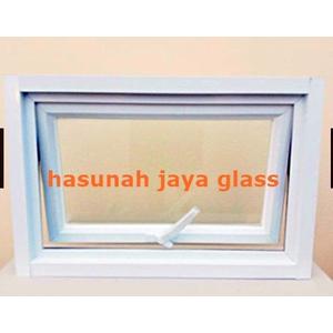 Jual Jendela Jungkit Aluminium Bouven Bouvenlight Boven hitam - Putih ...