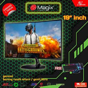 Jual MONITOR PC GAMING KOMPUTER DISPLAY LED 19 INCH MAGIX + KEYBOARD ...
