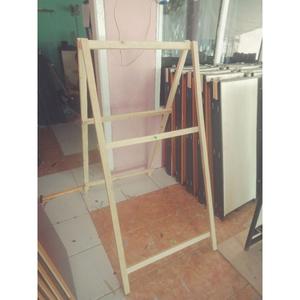 Jual RB001 stand banner / x banner / standing banner / stand kayu ...