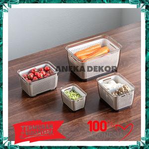 Jual Rak Rack Kotak Simpan Makanan Acrylic Akrilik Container Box Buah ...