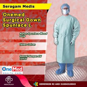 Jual Baju Operasi Surgical Gown Spunlace Onemed Size L - Kota Makassar ...