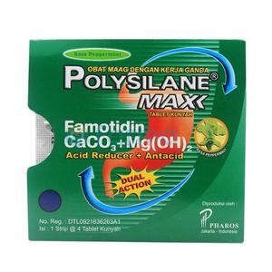 Promo Polysilane Max Strip 4 Tablet - Obat Sakit Maag dan Perut Kembung ...