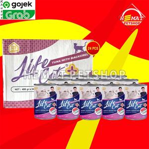 Jual GOSEND Makanan Kucing Life cat Plus Wet Food Kaleng Dus 24Pcs ...