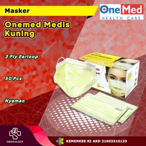 Jual Masker Medis Earloop Onemed Kuning isi 50 Pcs - Kota Makassar ...