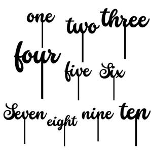 Jual Cake Topper Angka Umur Warna Hitam - Number Cake Topper - Kab ...