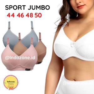 Jual EXTRA JUMBO SPORT BRA SIZE 48 50 BIG SIZE WANITA TANPA KAWAT LARGE - size 50 - Kab. Kediri ...
