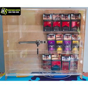 Jual Jual Akrilik Display Rak Lemari Rokok Rak Acrylic Rokok + Kunci ...