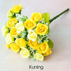 Jual Bunga Mawar Mini Artificial Tanpa Pot Tanaman Hias Plastik Rose ...