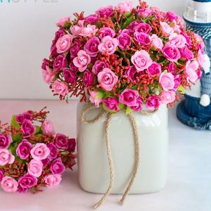 Jual Bunga Mawar Mini Artificial Tanpa Pot Tanaman Hias Plastik Rose ...