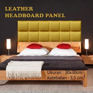 Jual Headboard wallpanel Leather Wallpaper Stiker Dinding wall panel ...