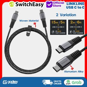 Jual Kabel USB C to C SwitchEasy Linkline Cable Charger Samsung Xiaomi iPad - 60w / 1.5m ...