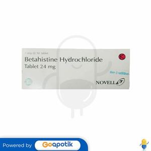 Jual BETAHISTINE HYDROCHLORIDE NOVELL 24 MG BOX 20 TABLET - Kota ...