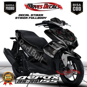 Jual Decal Stiker Aerox 155 Old Series RedbuL Hitam Putih Hitam Silver ...