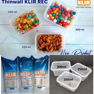 Jual Thinwall Klir Rec 200ml 250ml 300ml l Kotak Makan Plastik Isi 25 ...