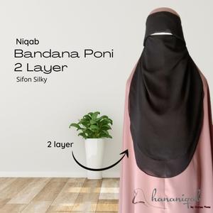 Jual [Dijual] Cadar Niqab Bandana Poni 2 Layer | Hananiqab | Sifon ...