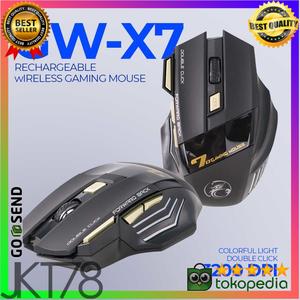 Jual iMice Wireless Gaming Mouse Ergonomic RGB Recharge 3200 DPI - GW ...
