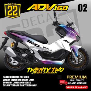 Jual DECAL STIKER FULLBODY MOTOR HONDA ADV 160 KODE 02 - Merah - Kab ...
