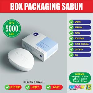 Jual 7.2x5.2x2.2 cm 5K Box Packaging Dus Kotak Sabun 60 Gram - Dove ...